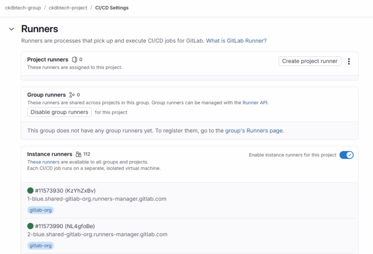 GitLab CI/CD - Runner Tags - ckdbtech